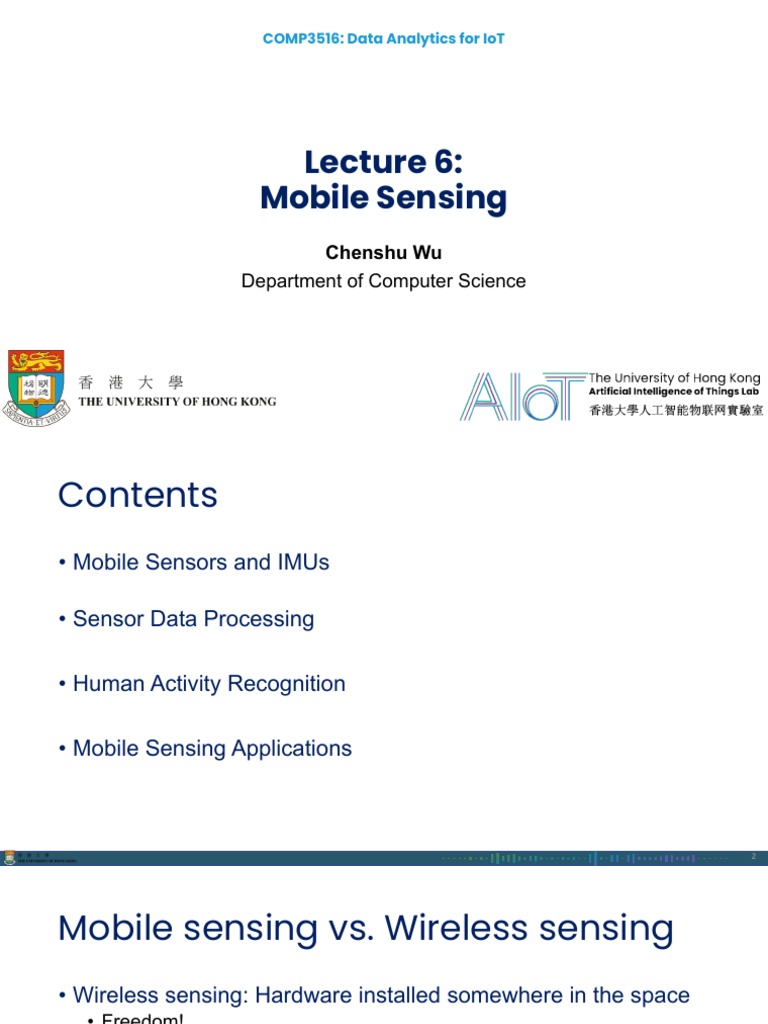 Lecture06 Mobile Sensing | PDF | Mobile Device