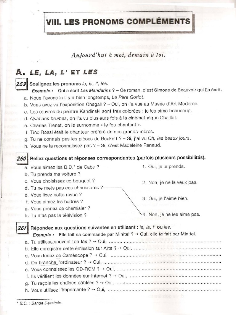 Pronoms COD | PDF