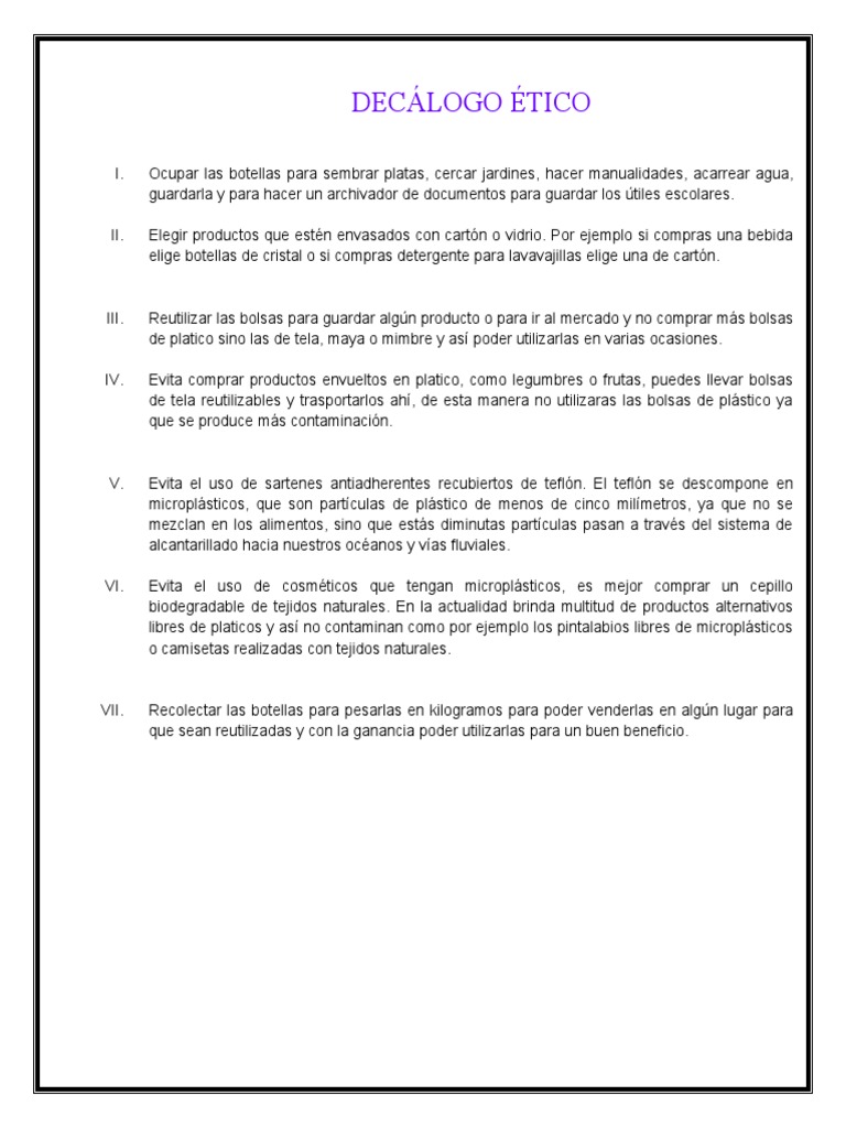 Decálogo Ético | PDF