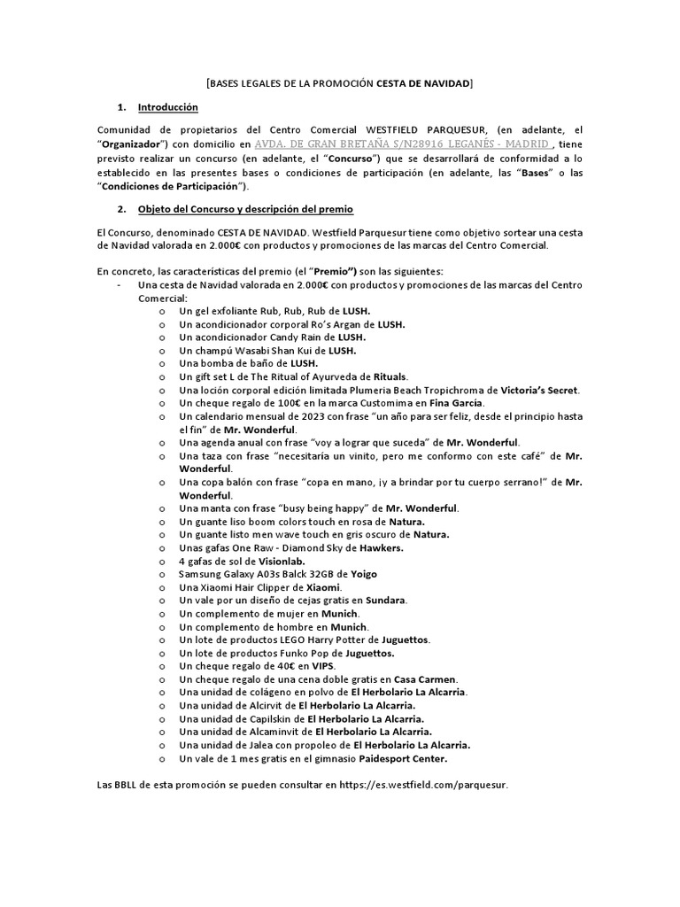 BBLL Cesta de Navidad Diciembre 2022 | PDF | Privacidad | Justicia BBLL Cesta de Navidad Diciembre 2022 | PDF | Privacidad | Justicia
