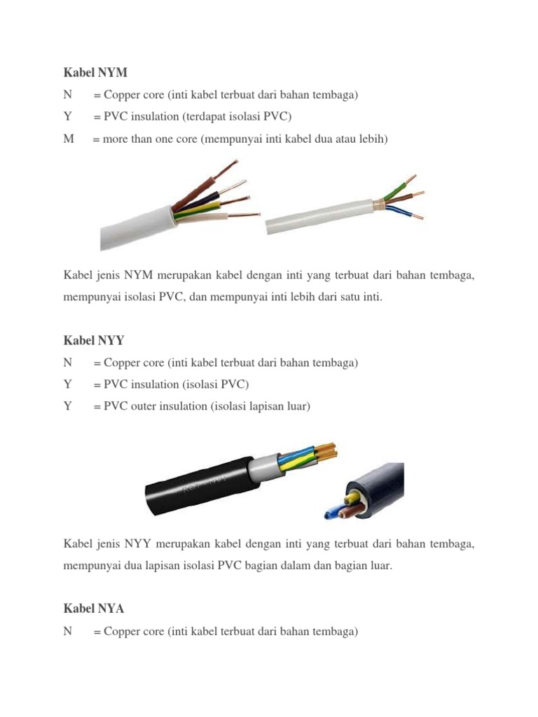Kepanjangan Jenis Kabel | PDF
