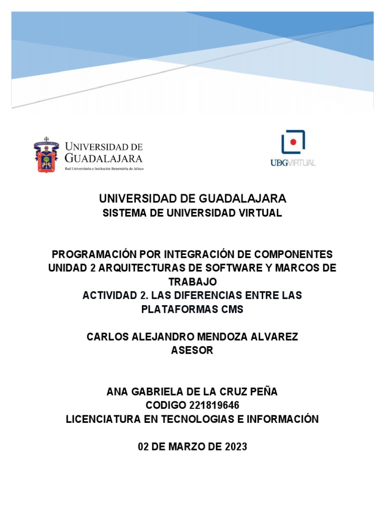 Act. 2 Unidad 2 | PDF | Word Press | Drupal