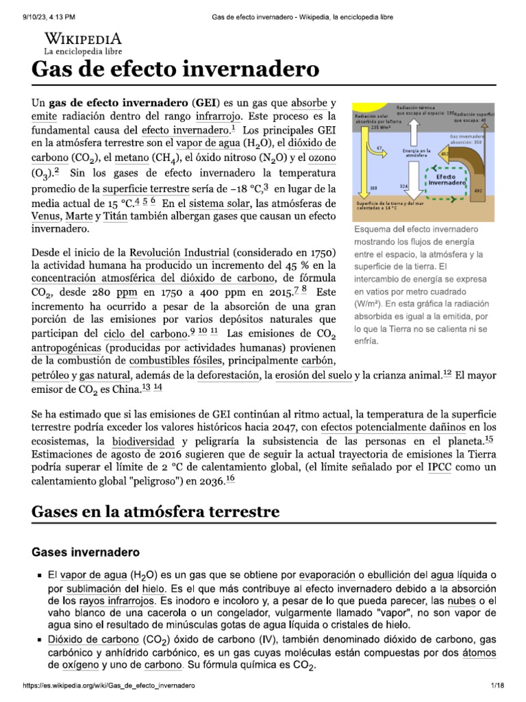 Efecto Invernadero | PDF