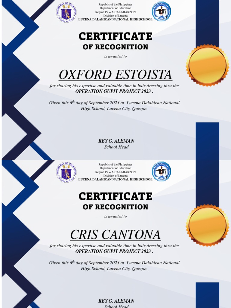 Project Gupit Cert | PDF