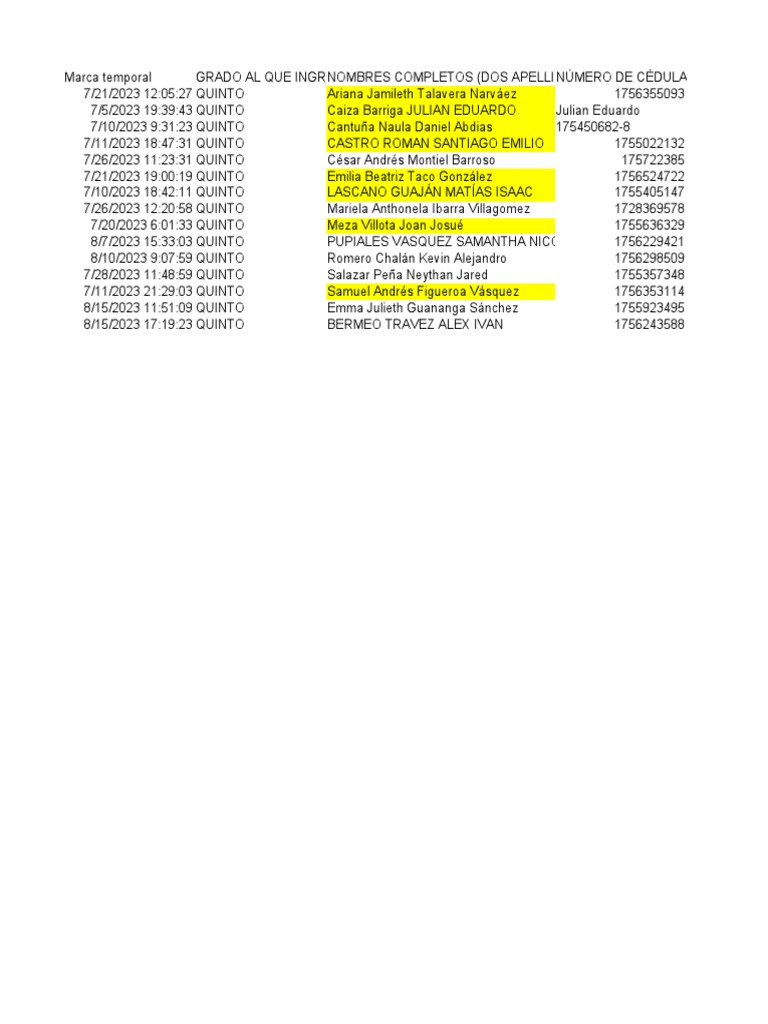 Matricula 4to C Mireya Herrera | PDF | Especialidades Medicas | Medicina CLINICA
