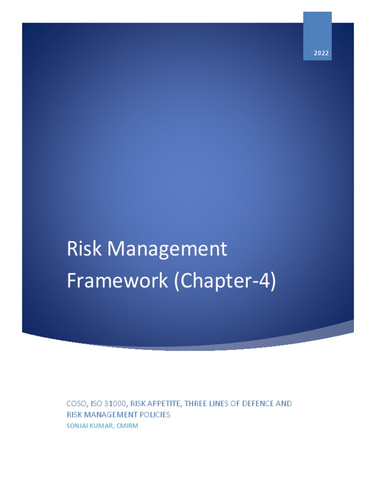 Risk Management Framework COSO ISO 3LOD Etc PDF 1660018913 | PDF | Risk ...