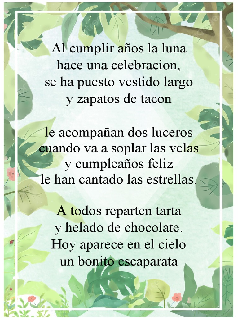 Al Cumplir Años La Luna | PDF