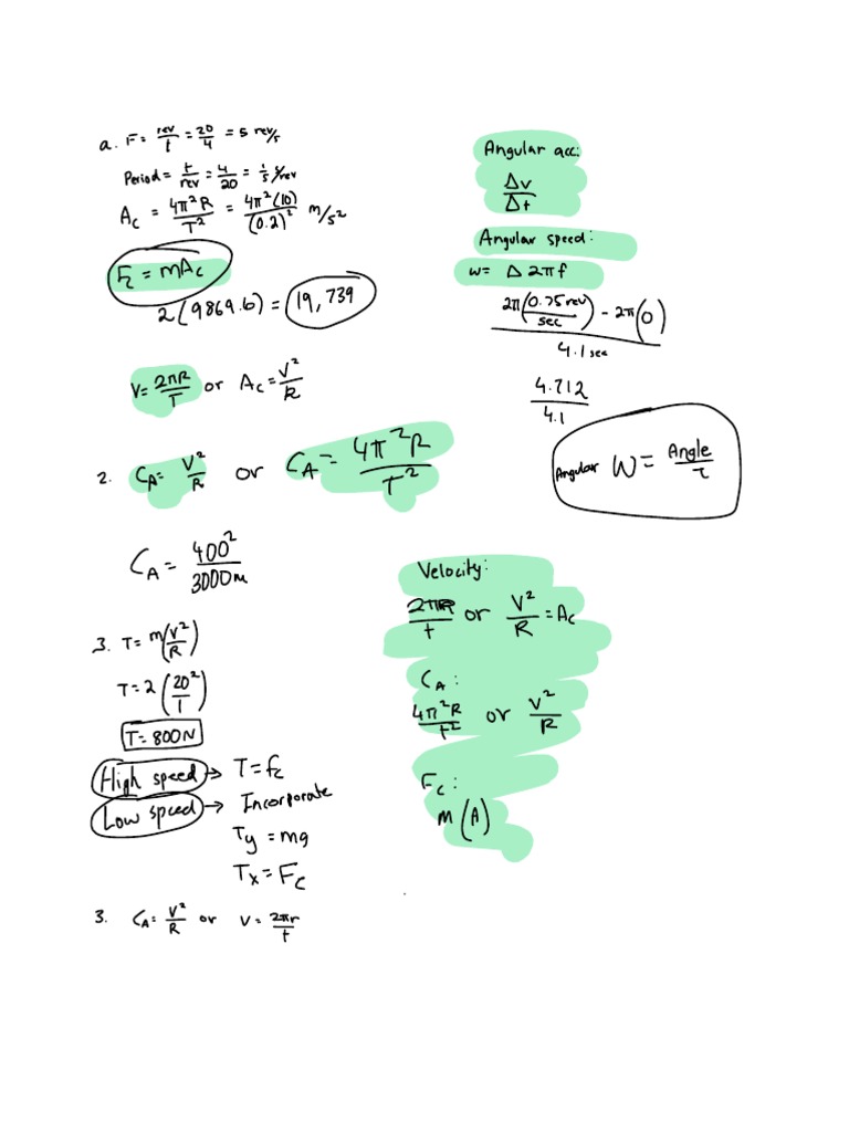 AP Physics Circular Motion Notes | PDF | Space | Change