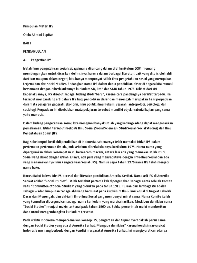 Kumpulan Materi IPS | PDF