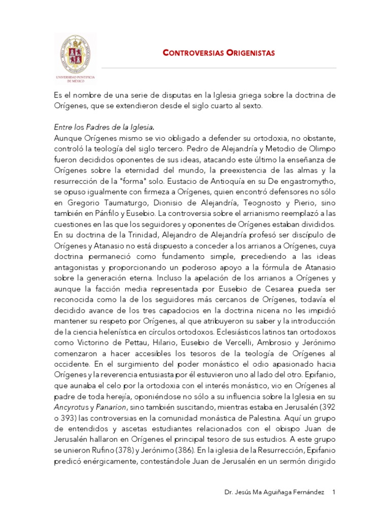 Controversias | PDF | Origen | Jerome
