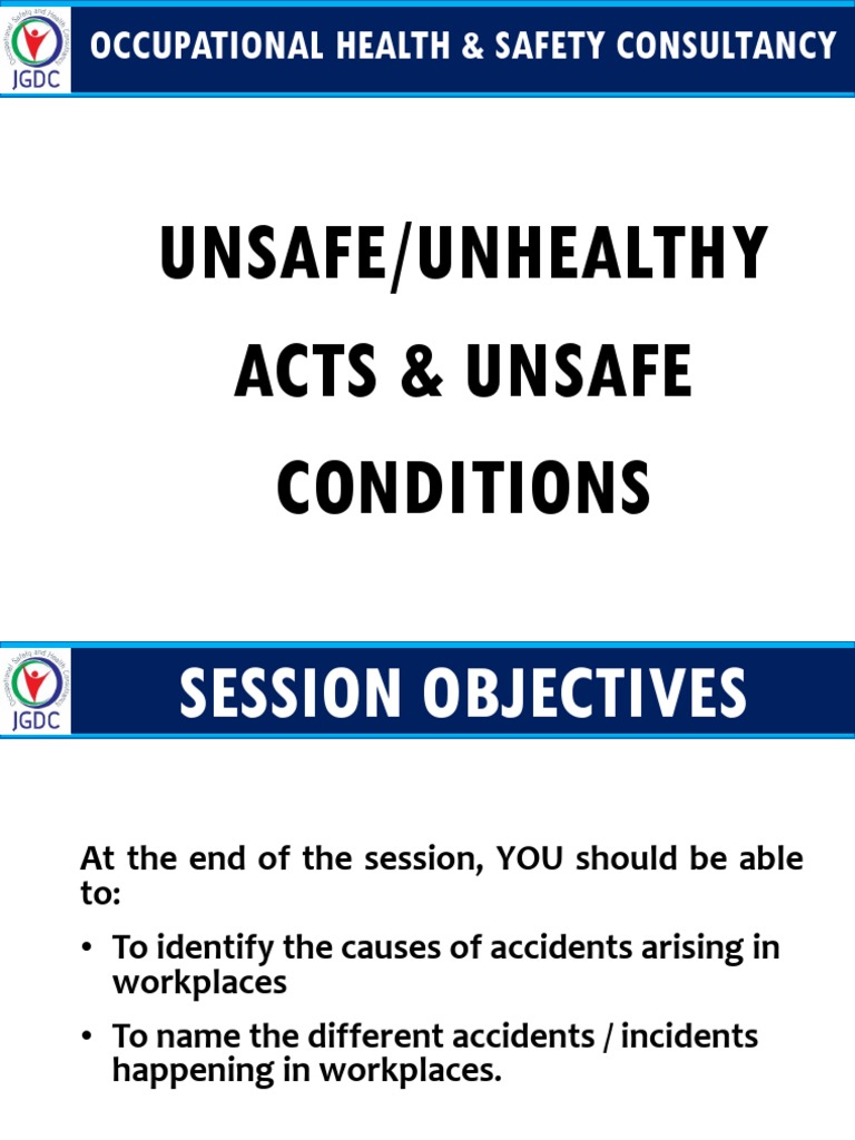 Module 1 - E - UNSAFE ACTS AND UNSAFE CONDITION | PDF | Safety ...