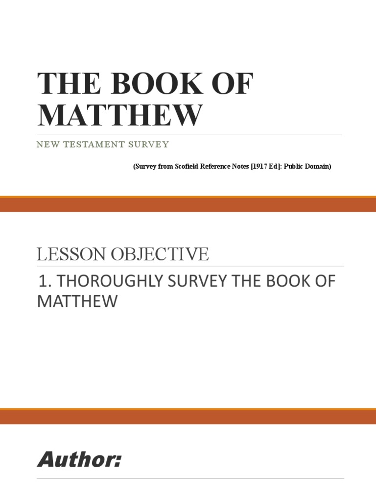 The Book of Matthew | PDF | Gospel Of Matthew | Jesus