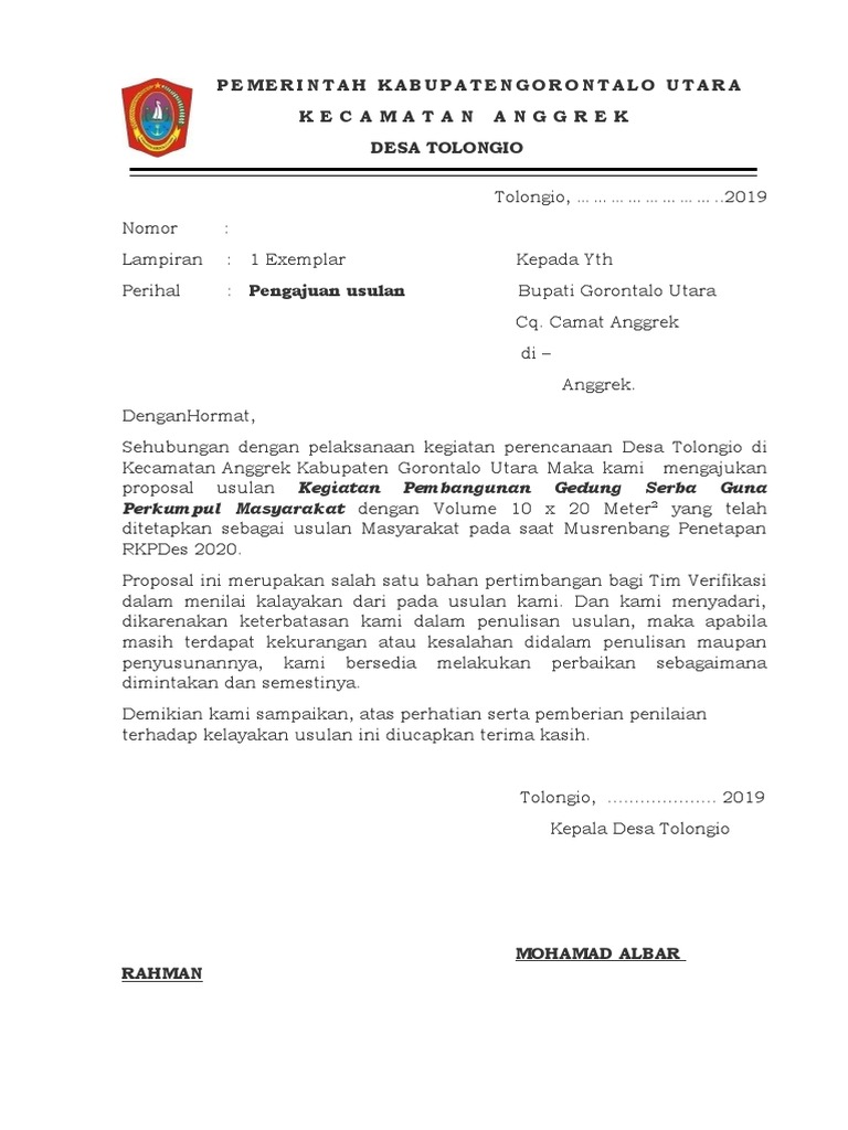 Proposal GSG Perkumpulan Masyarakat | PDF