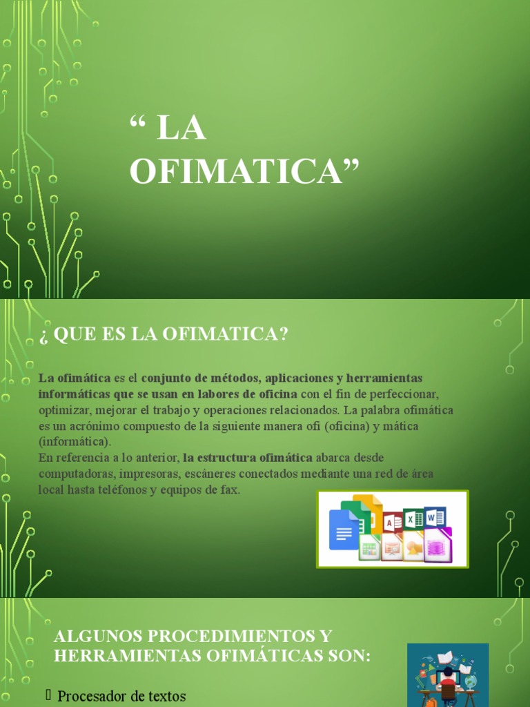 OFIMATICA | PDF | Sistema operativo | Software de la aplicacion