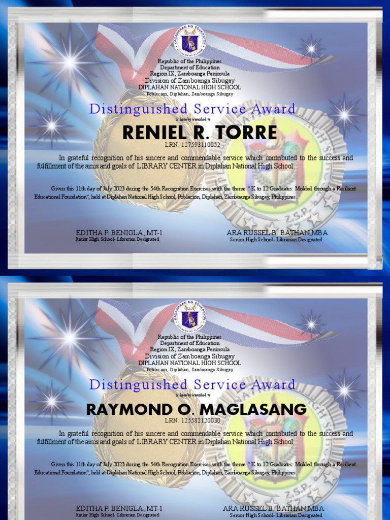 Certificate For Academic Excellence | PDF