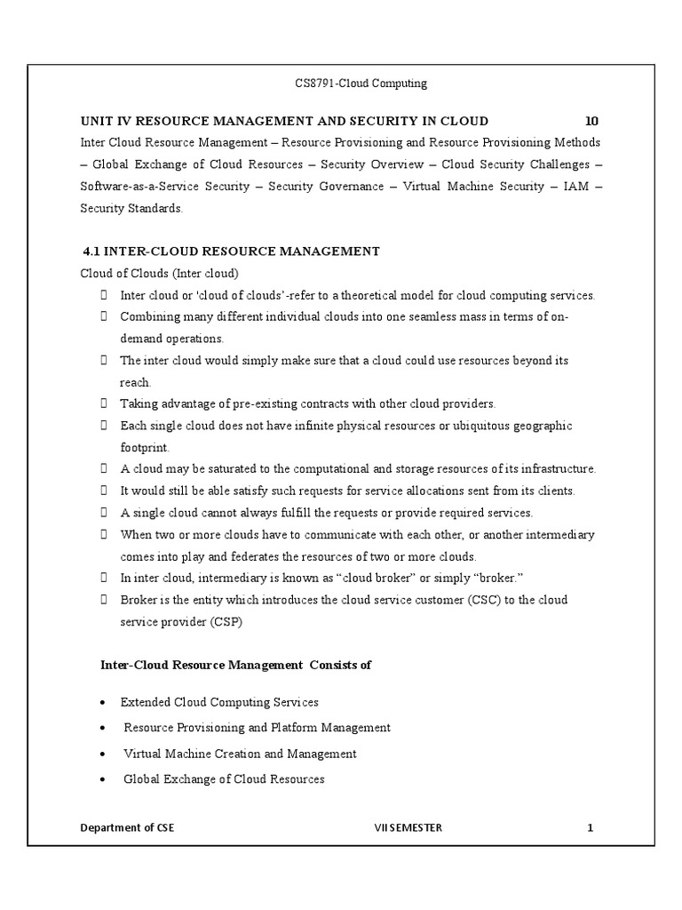 Unit 4 CC | PDF | Cloud Computing | Security