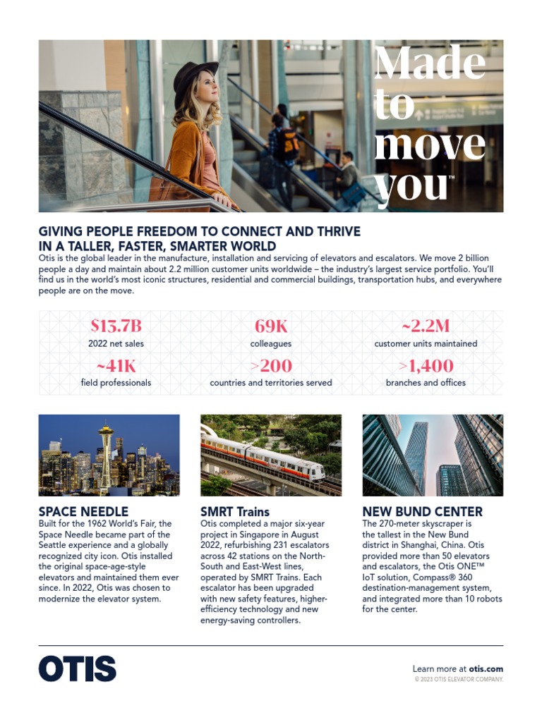Otis FACTSHEET Final | PDF | Elevator | Internet Of Things