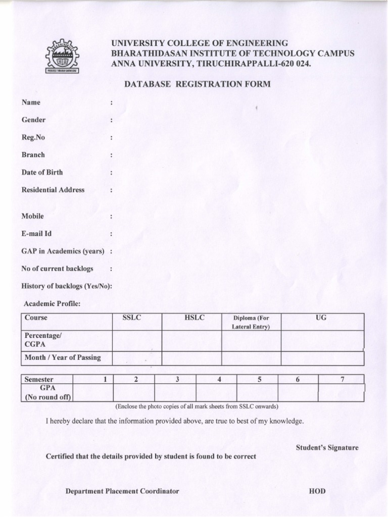 Database Registration Form Pdf 