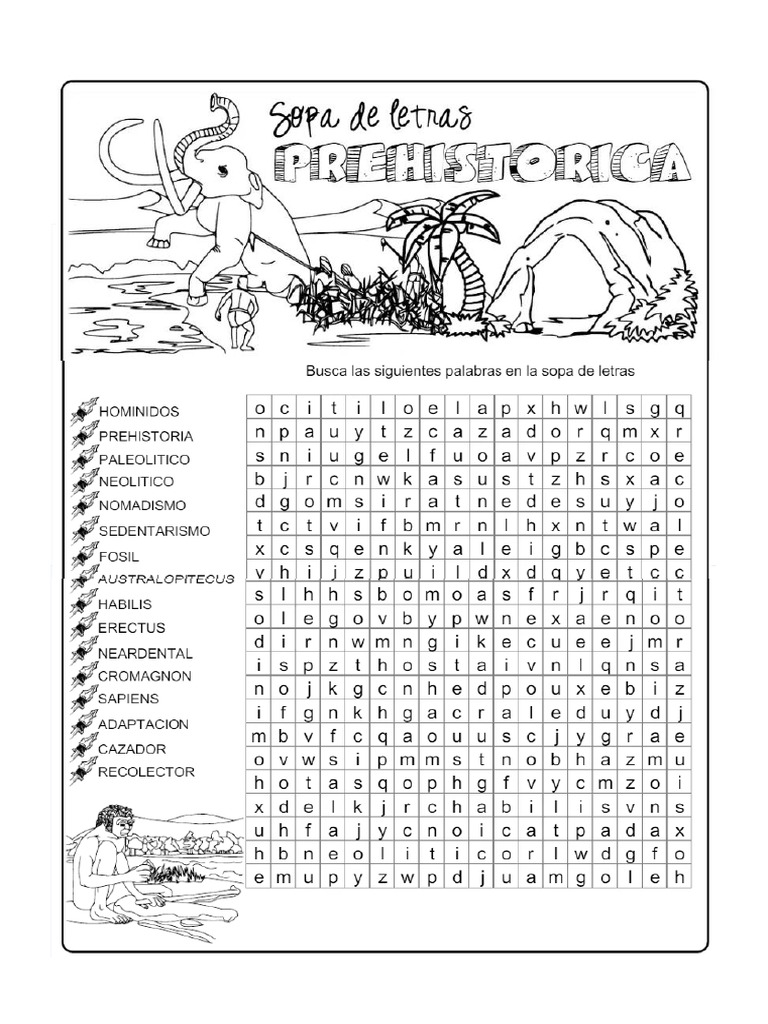 Sopa Letras 1ro Pdf 