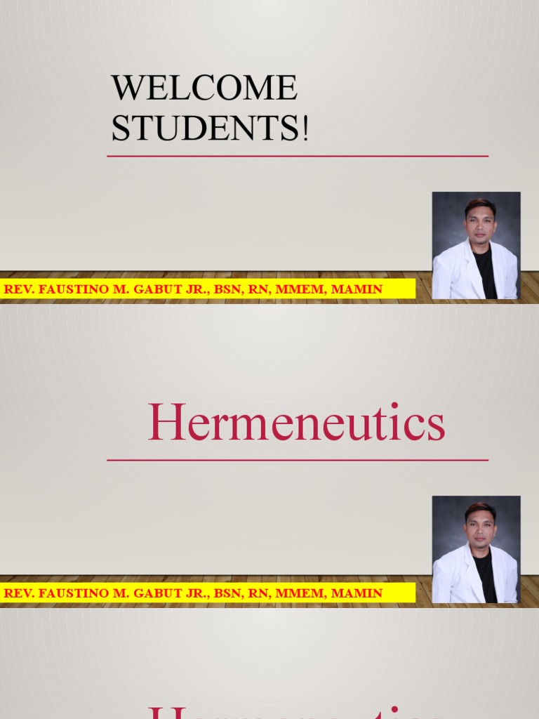 Hermeneutics Lesson 2 Pdf