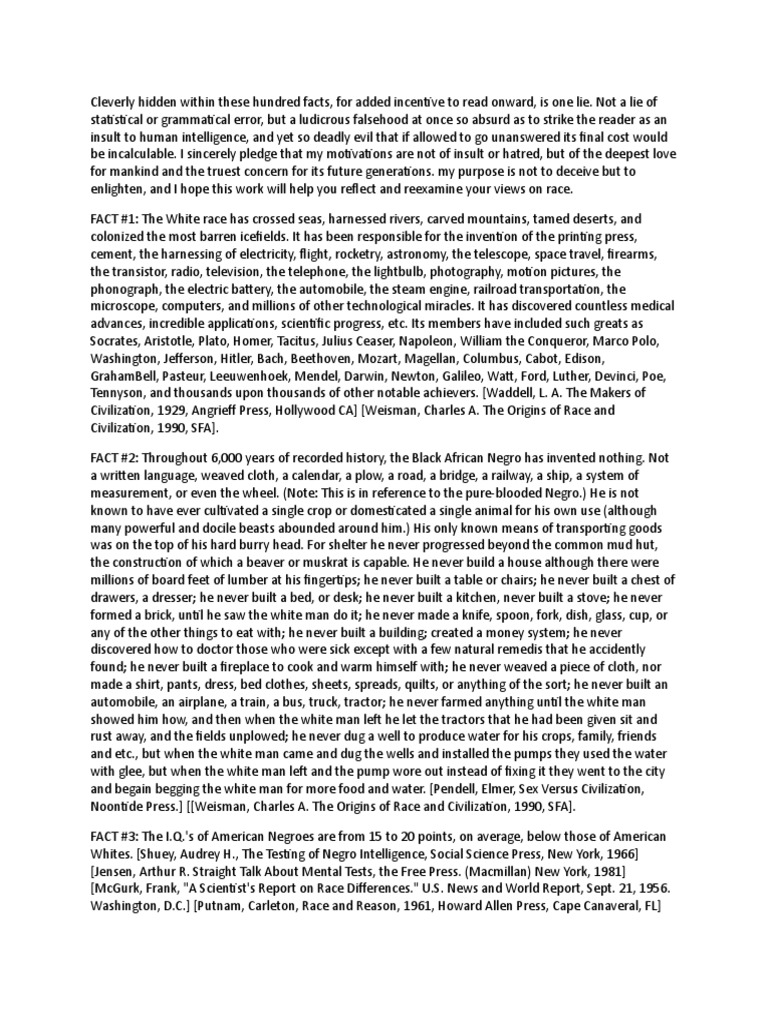 Blacks, Race Realism, The Great Replacement, Diversity, Diversity ...