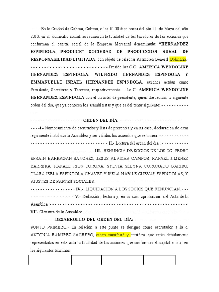 Acta Renuncia Hdez Espindola Imprimir Corregida | PDF