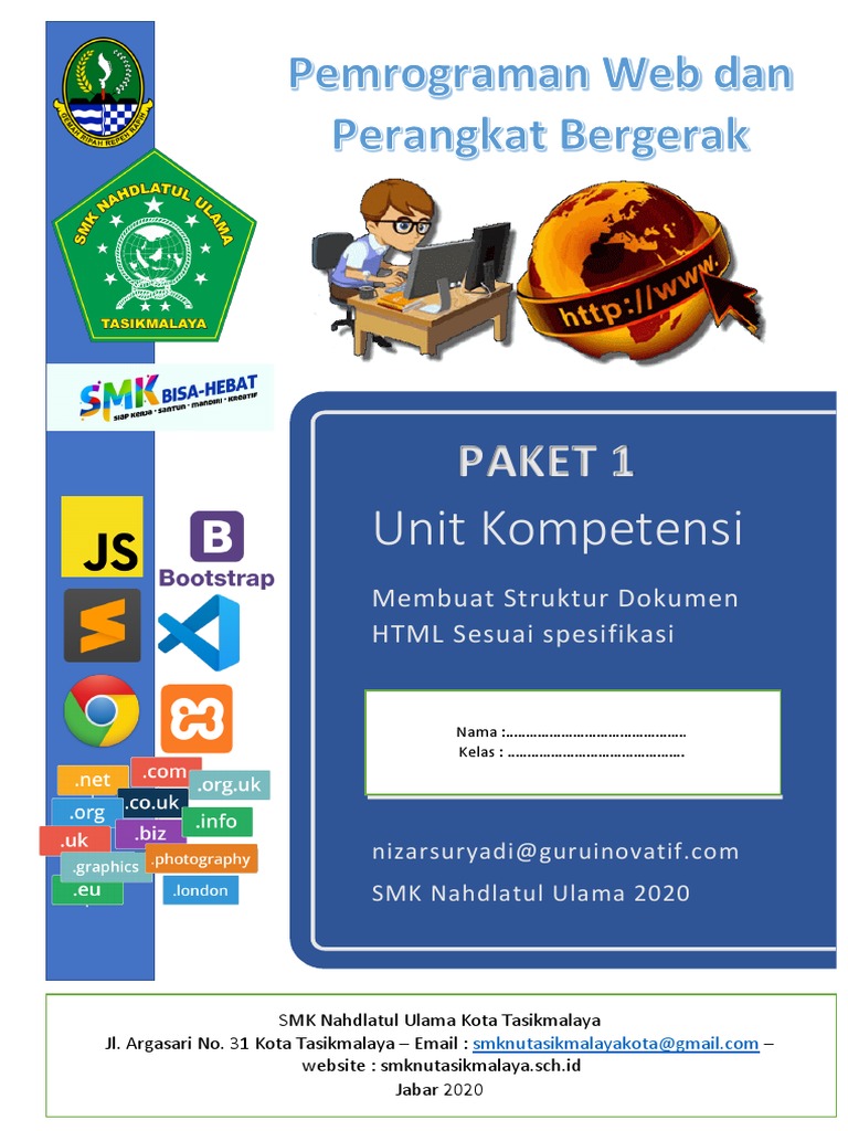 "Panduan Membuat HTML SMK NU" | PDF | Karier & Perkembangan | Komputer