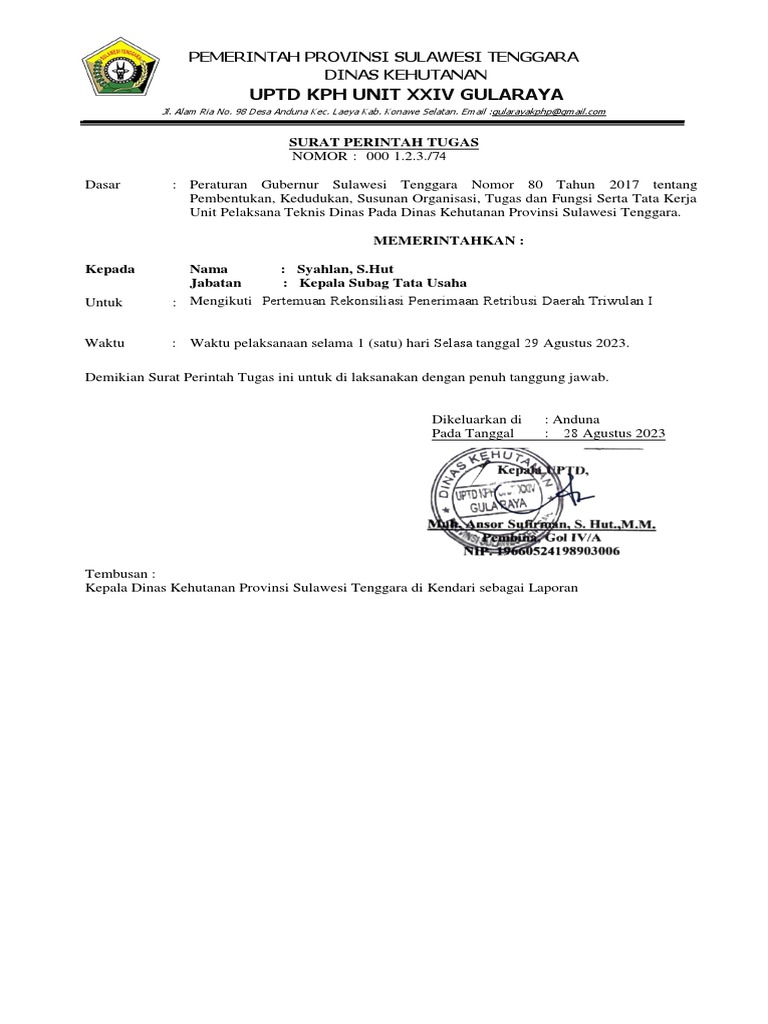 SPT THL 29 Agustus | PDF