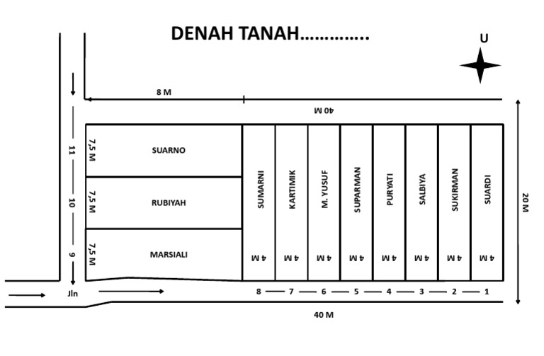 Contoh Denah Tanah | PDF