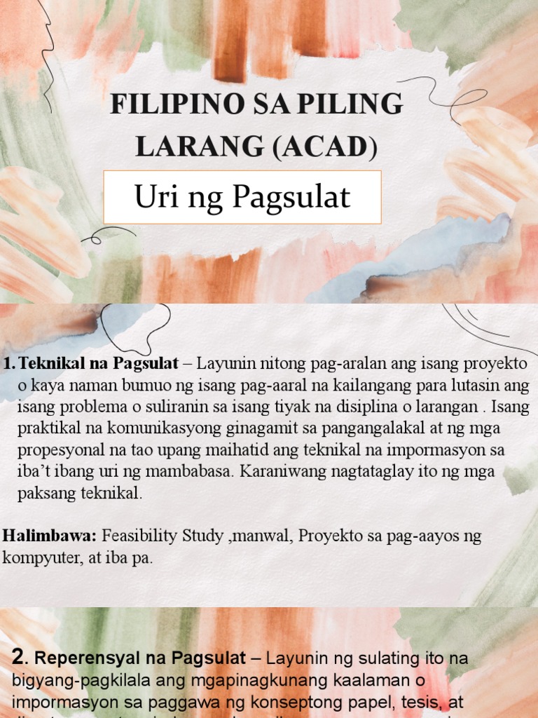 Uri NG Pagsulat | PDF