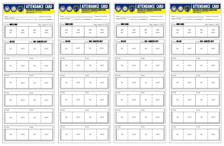 DSC Attendance Card | PDF