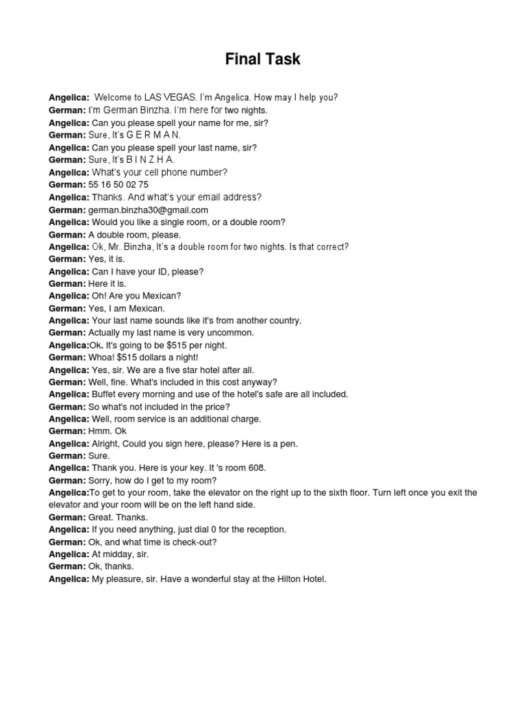 Final Task | PDF | Mystery, Thriller & Crime Fiction