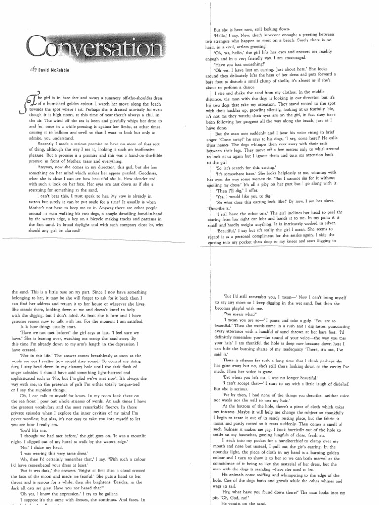 Conversation by David McRobbie | PDF