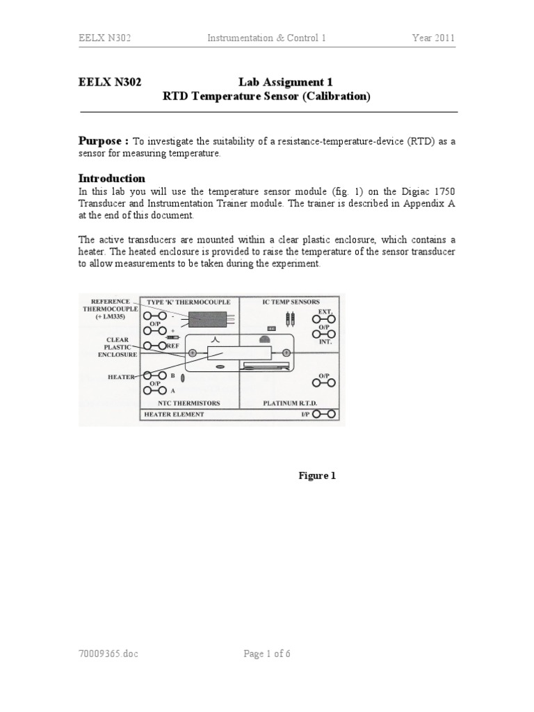 Lab Assignment 1 (TempRTD) 1 | Download Free PDF | Electrical Resistance And Conductance | Resistor