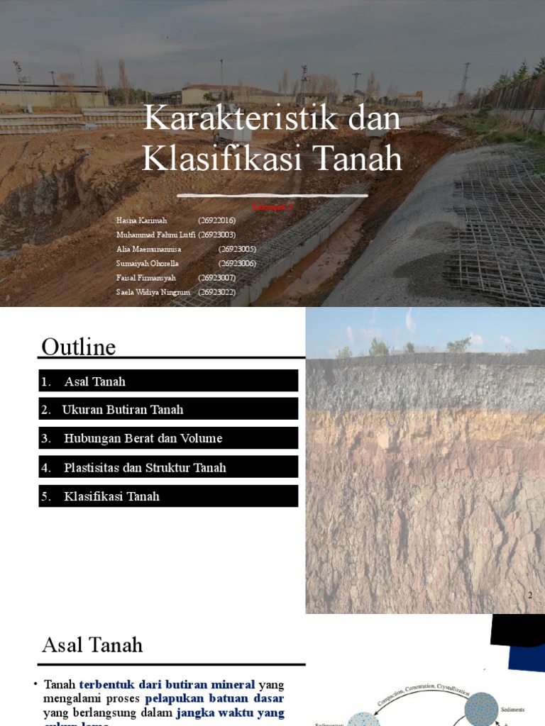 Fix Karakteristik Dan Klasifikasi Tanah - Kelompok 3 - 2023 | PDF