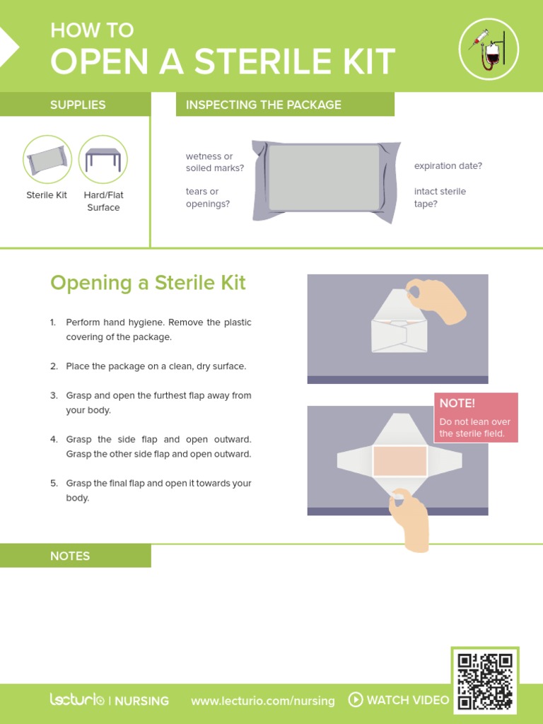 Nursing - CS - Open A Sterile Kit | PDF