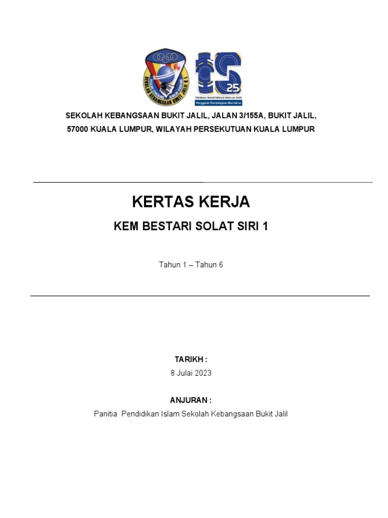 Kertas Kerja KBS SKBJ Siri 1 2023 | PDF