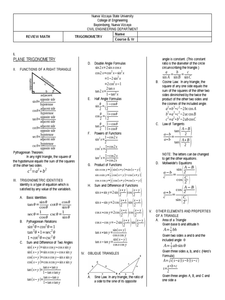 Trigonometry | PDF | Triangle | Trigonometric Functions