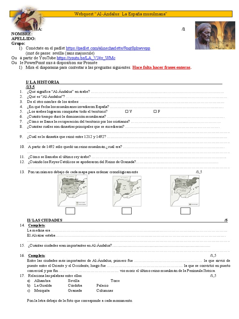 webquest-al-andalus_c3a9lc3a8ves | PDF | Al Andalus
