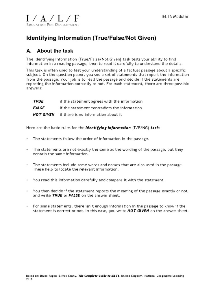 True False Not Given Pdf Snow Chess 