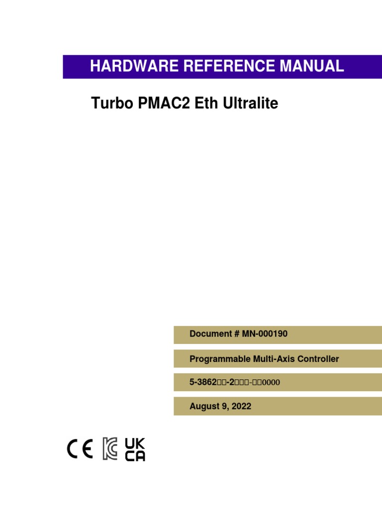 Turbo PMAC2 Eth Ultralite Hardware Reference Manual | PDF | Computer ...