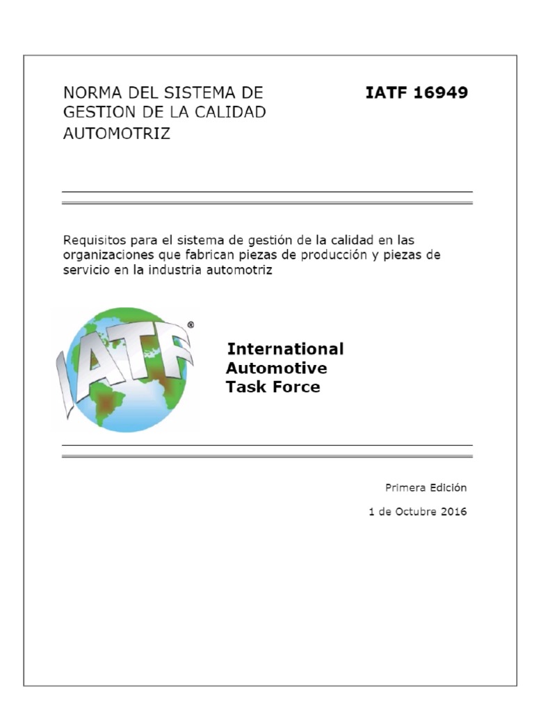 Norma Iatf - 16949 Español | PDF