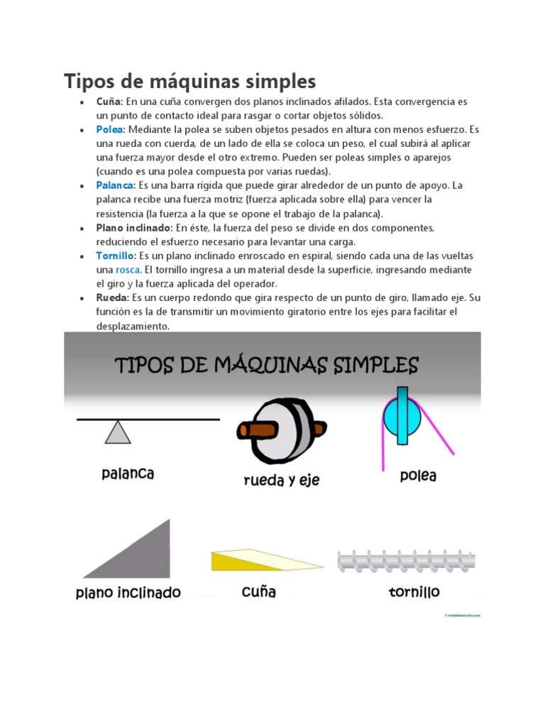 Tipos de Máquinas Simples | PDF