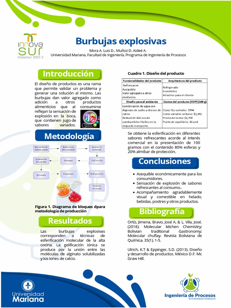 Póster Burbujas Explosivas | PDF | Comida y bebida | Química