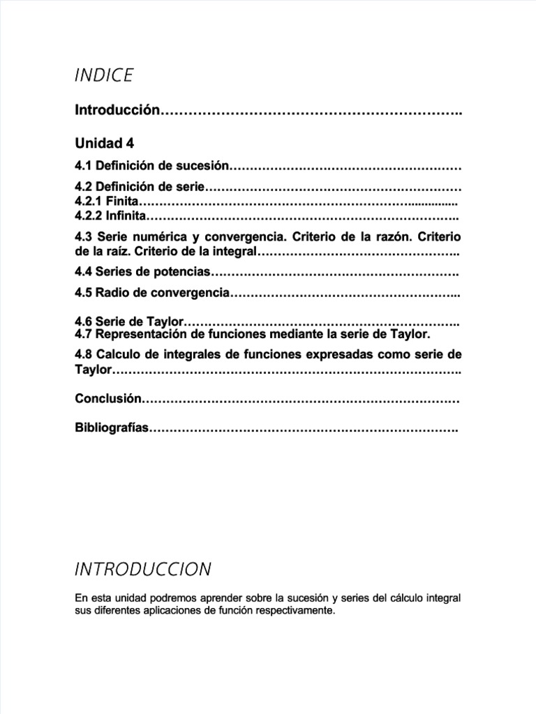 Sucesiones y Series en Cálculo Integral | PDF | Series (Matemáticas ...
