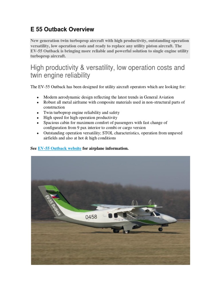 E 55 Outback Overview | PDF | Aircraft | Avionics