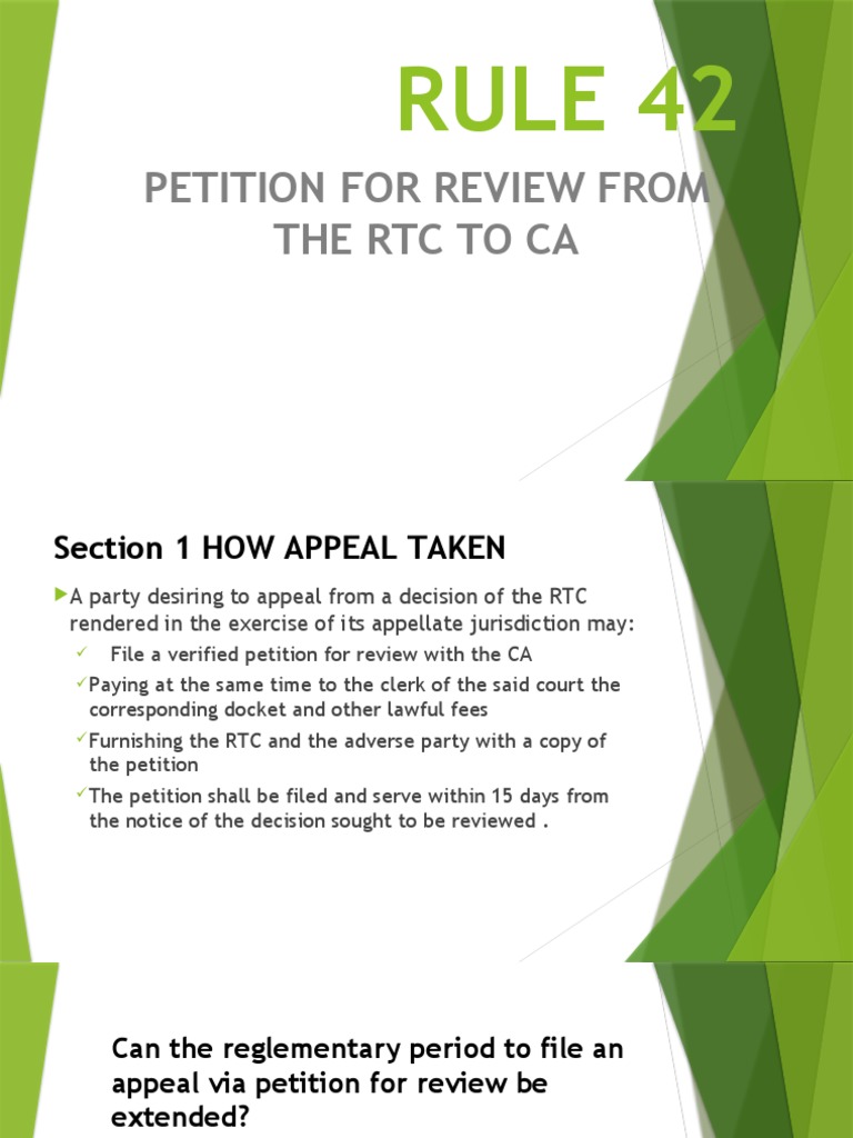 Rule 42 | Download Free PDF | Appeal | Lawsuit