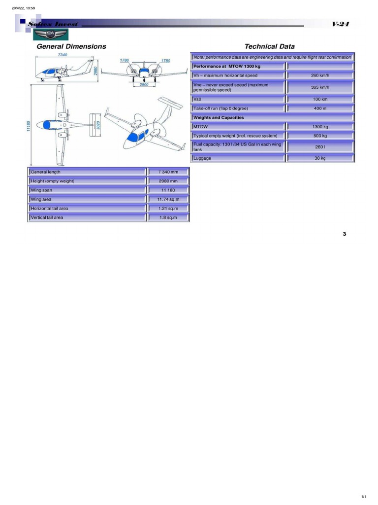 Softex V24 Twin Aircraft | PDF
