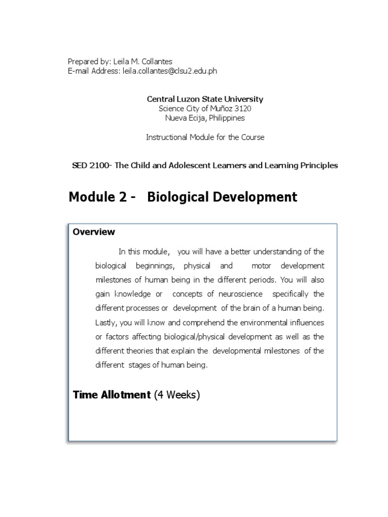 Module 2.biological Development | Download Free PDF | Dominance ...