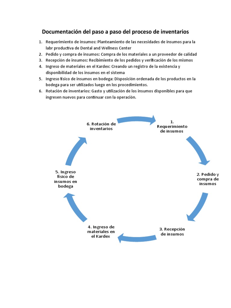 Documentación Del Paso A Paso Del Proceso de Inventarios | PDF